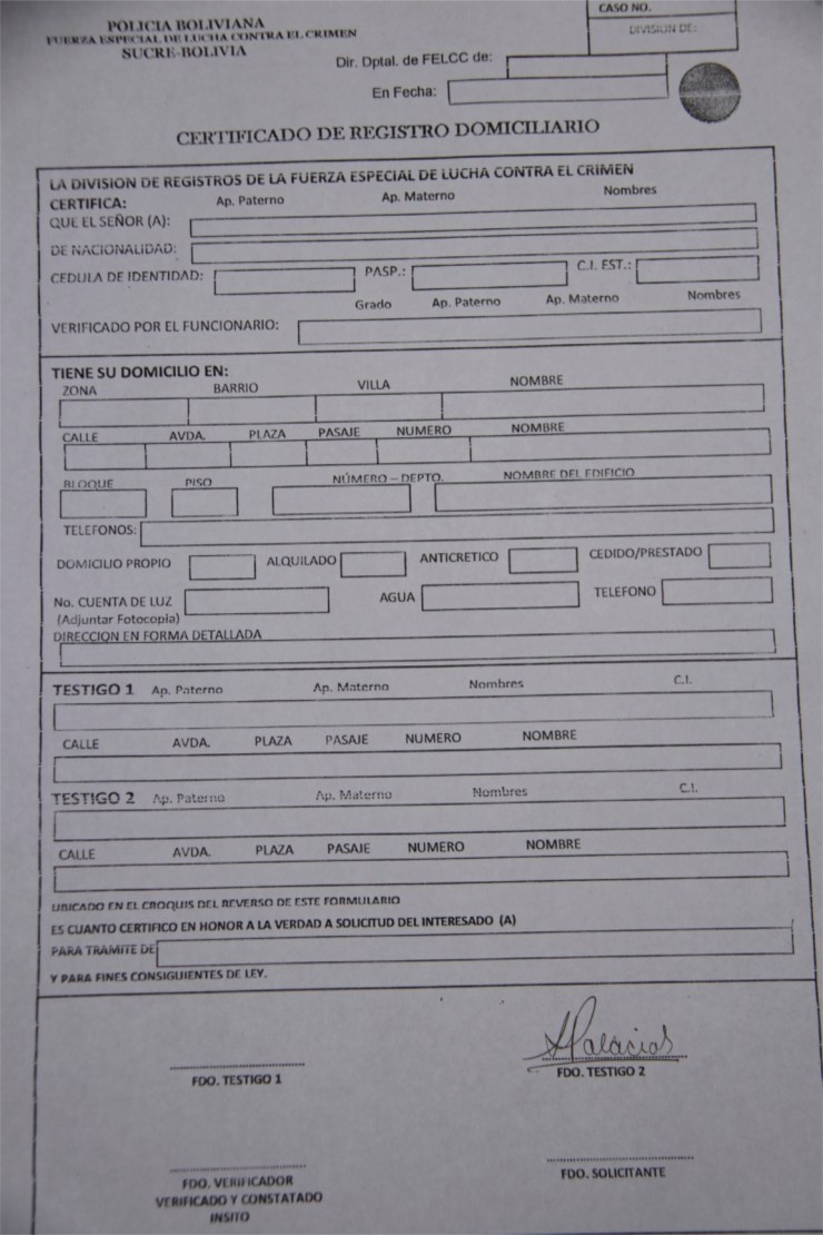 Bolivian immigration, the quest for a residency visa – Notes from ...