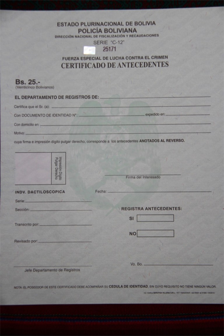 Bolivian immigration, the quest for a residency visa – Notes from ...