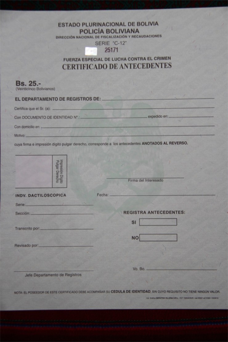Bolivian immigration, the quest for a residency visa – Notes from ...